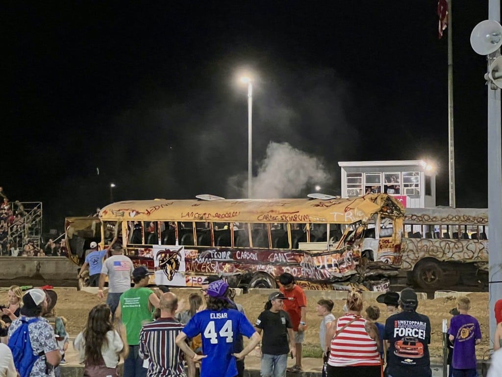 Athens County Fair hosts inaugural school bus demolition derby – Athens ...